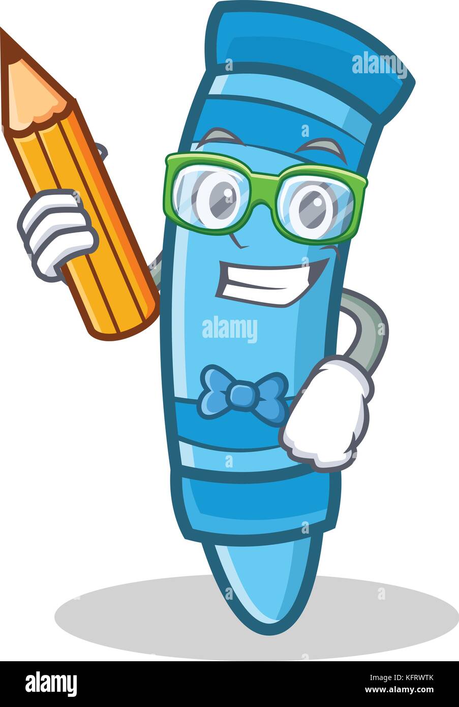 Student crayon character cartoon style Stock Vector Image & Art - Alamy