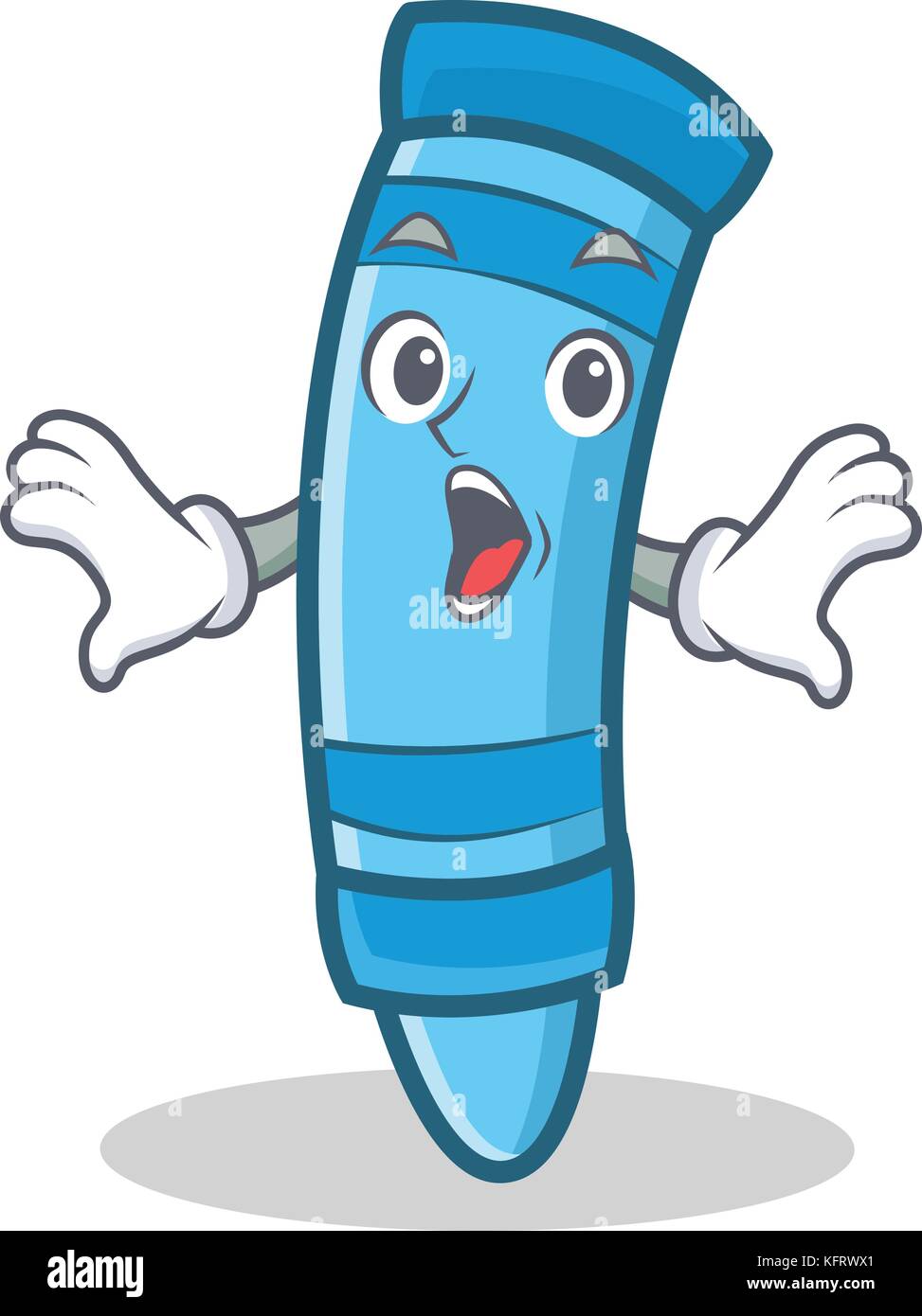 Surprised crayon character cartoon style Stock Vector Image & Art - Alamy