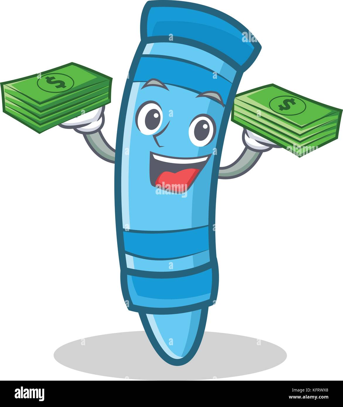 With money crayon character cartoon style Stock Vector Image & Art - Alamy