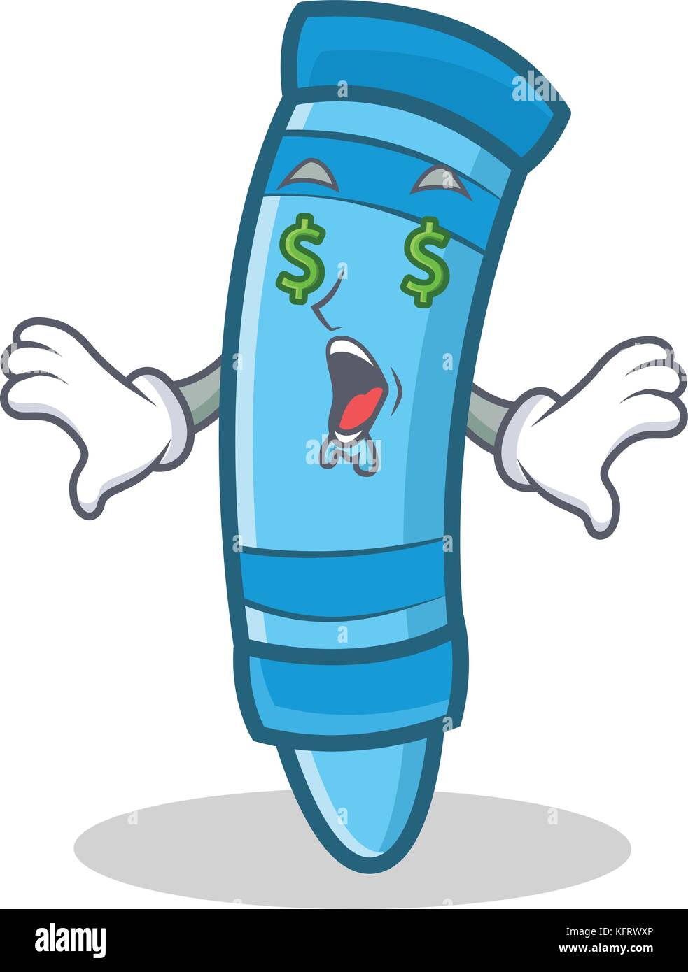 Money eye crayon character cartoon style Stock Vector Image & Art - Alamy