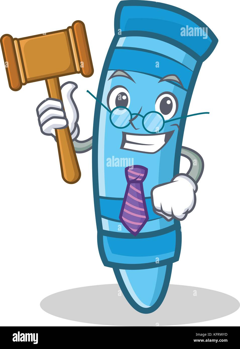 Judge crayon character cartoon style Stock Vector Image & Art - Alamy