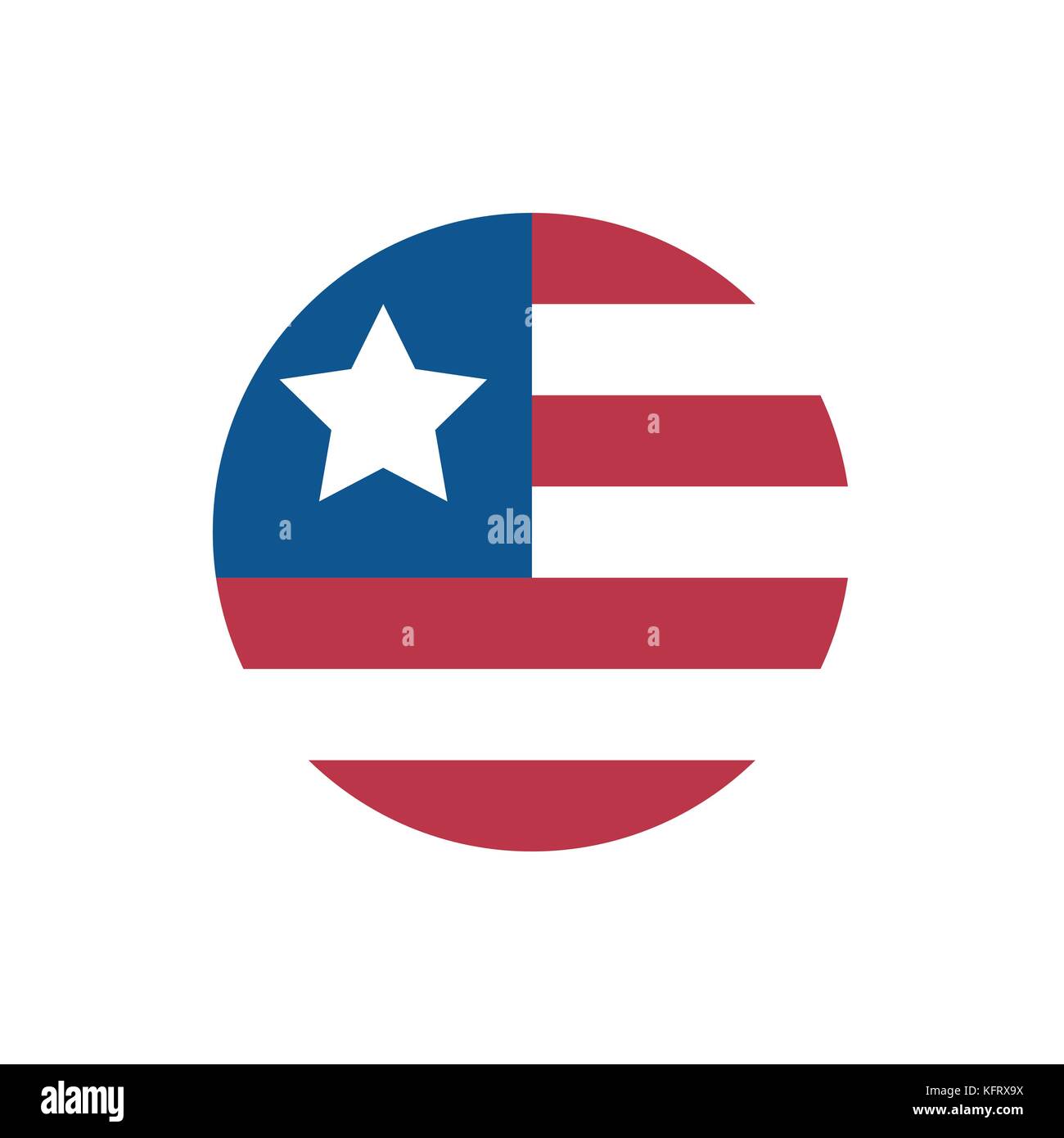 Simple USA Flag Circular Emblem Stock Vector Image & Art - Alamy