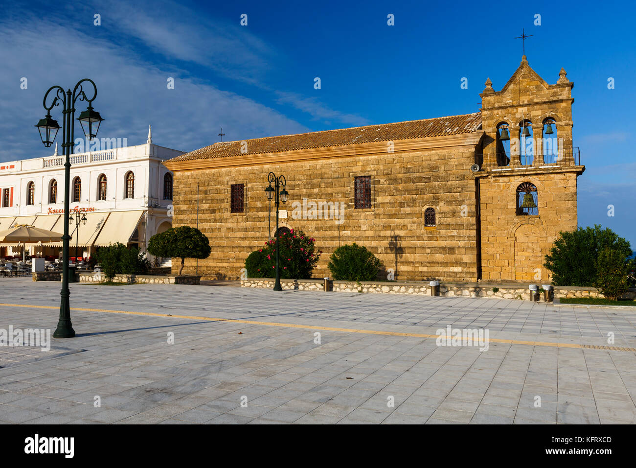 St Nikolaos Molou church in Solomos square in Zakynthos town, Greece ...