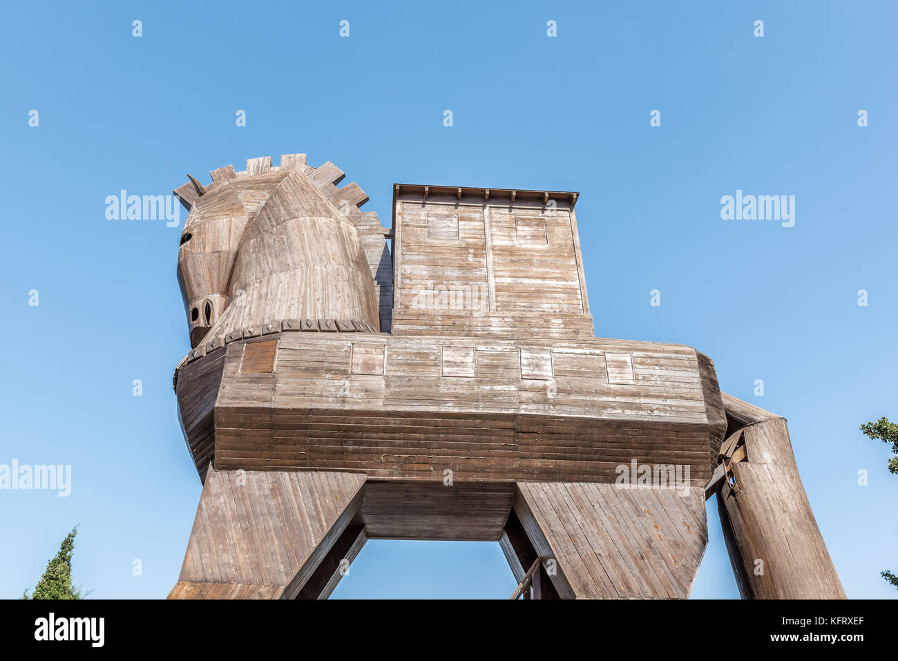 Famous Trojan horse in ancient city of Troy.Wooden Trojan horse in ...
