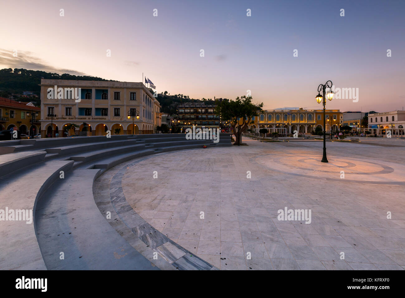 Town hall in Solomos square in Zakynthos town, Greece Stock Photo - Alamy