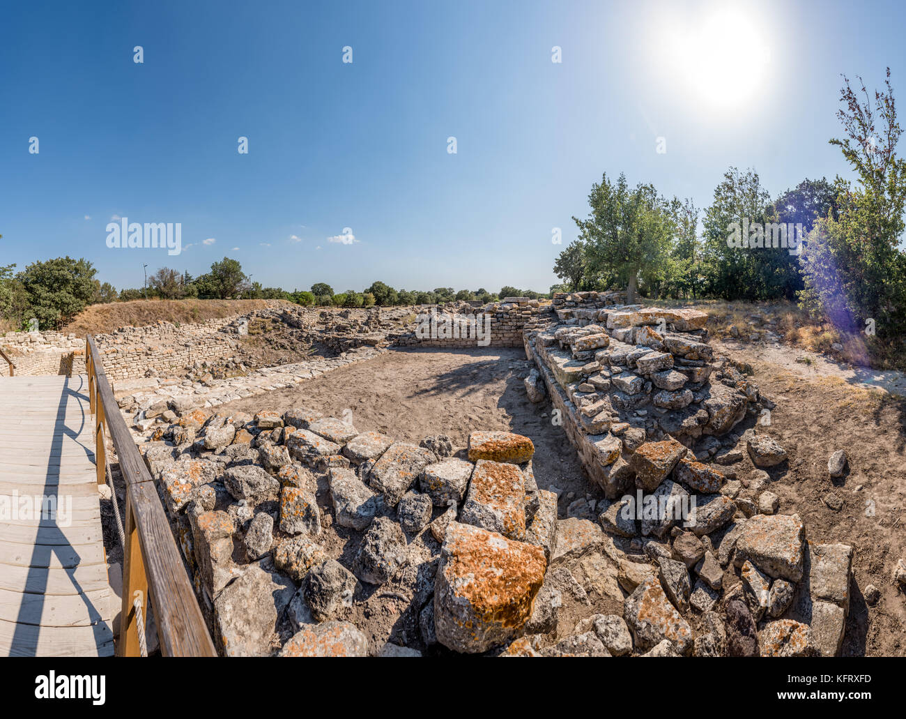 High Resolution panoramic view of Ruins of ancient legendary city of ...