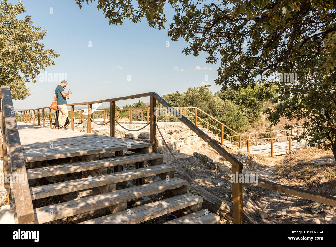 Ruins of ancient legendary city of Troy in Canakkale, Turkey.TURKEY ...