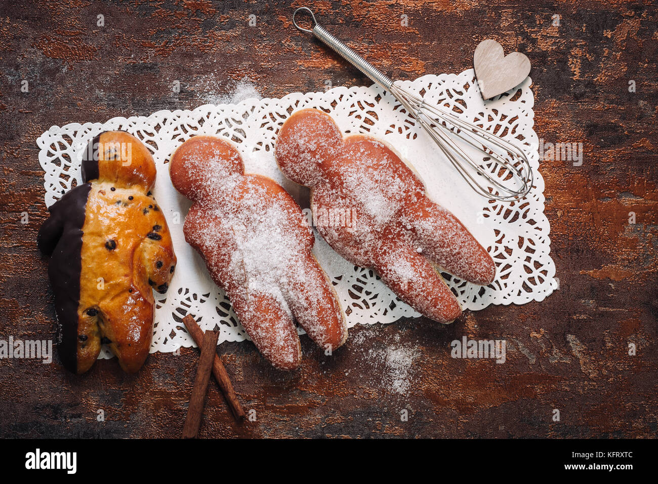 Saint Nicholas traditional little man shaped pastry Stock Photo - Alamy