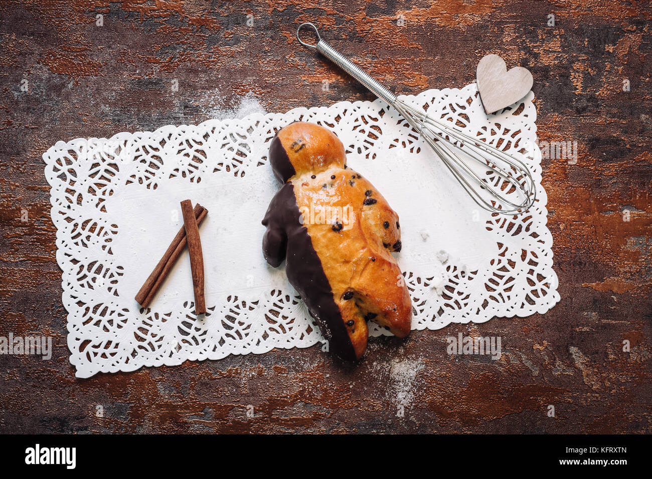 Saint Nicholas traditional little man shaped pastry Stock Photo - Alamy