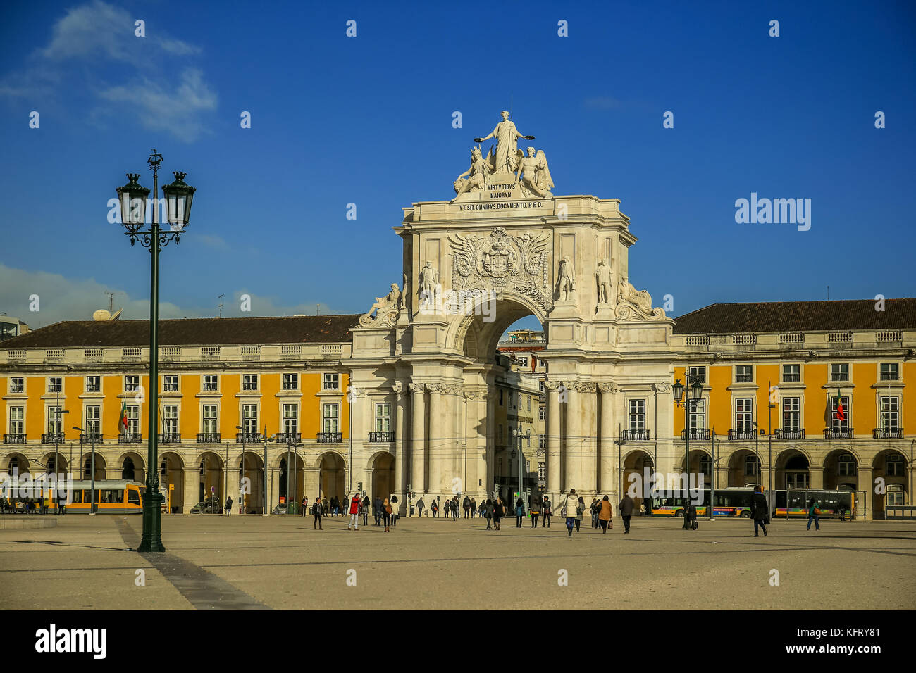 Commercial Square in Lisbon, Portugal Stock Photo - Alamy