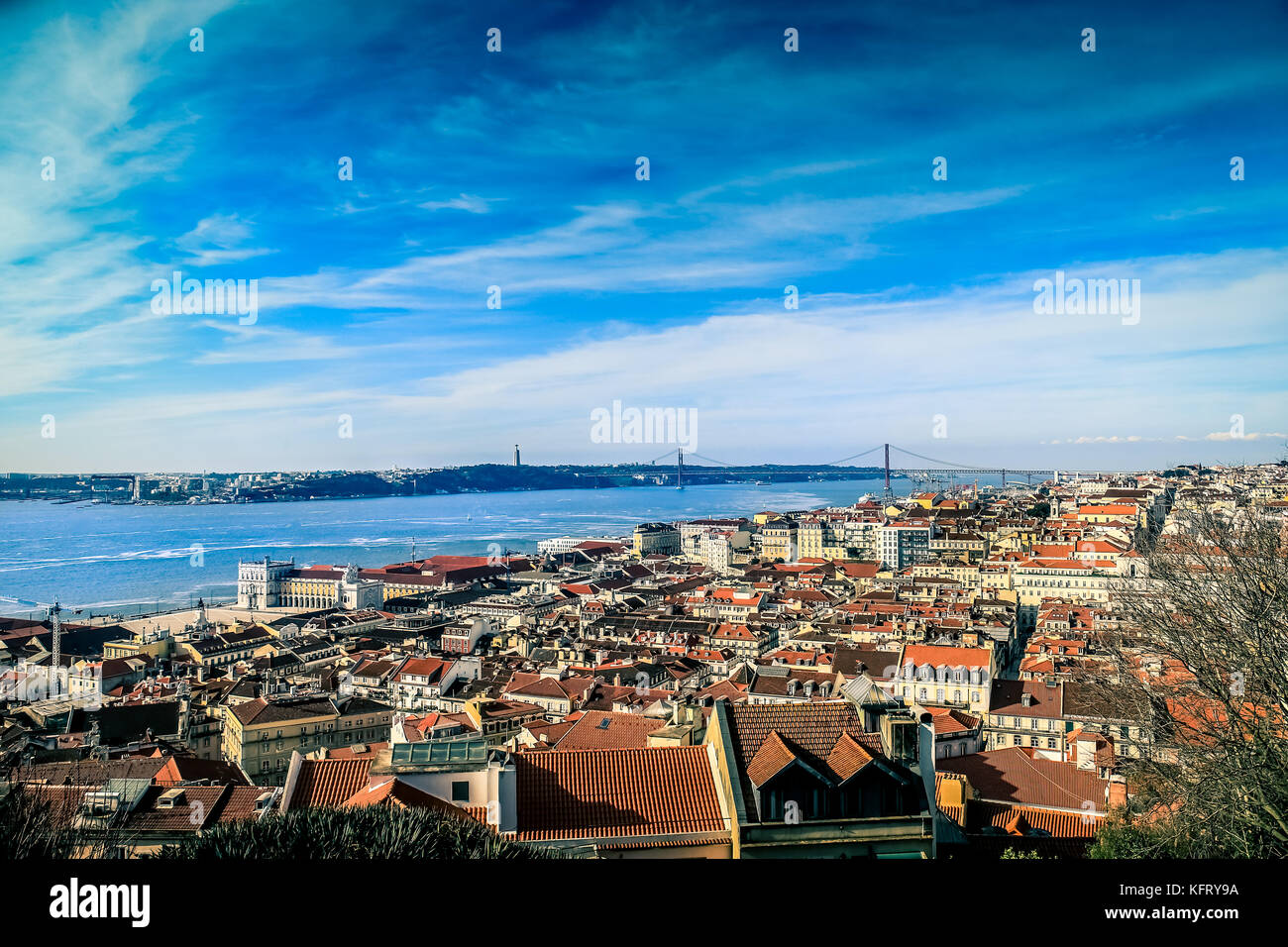 Panorama of the european city Lisbon, capital of Portugal Stock Photo ...