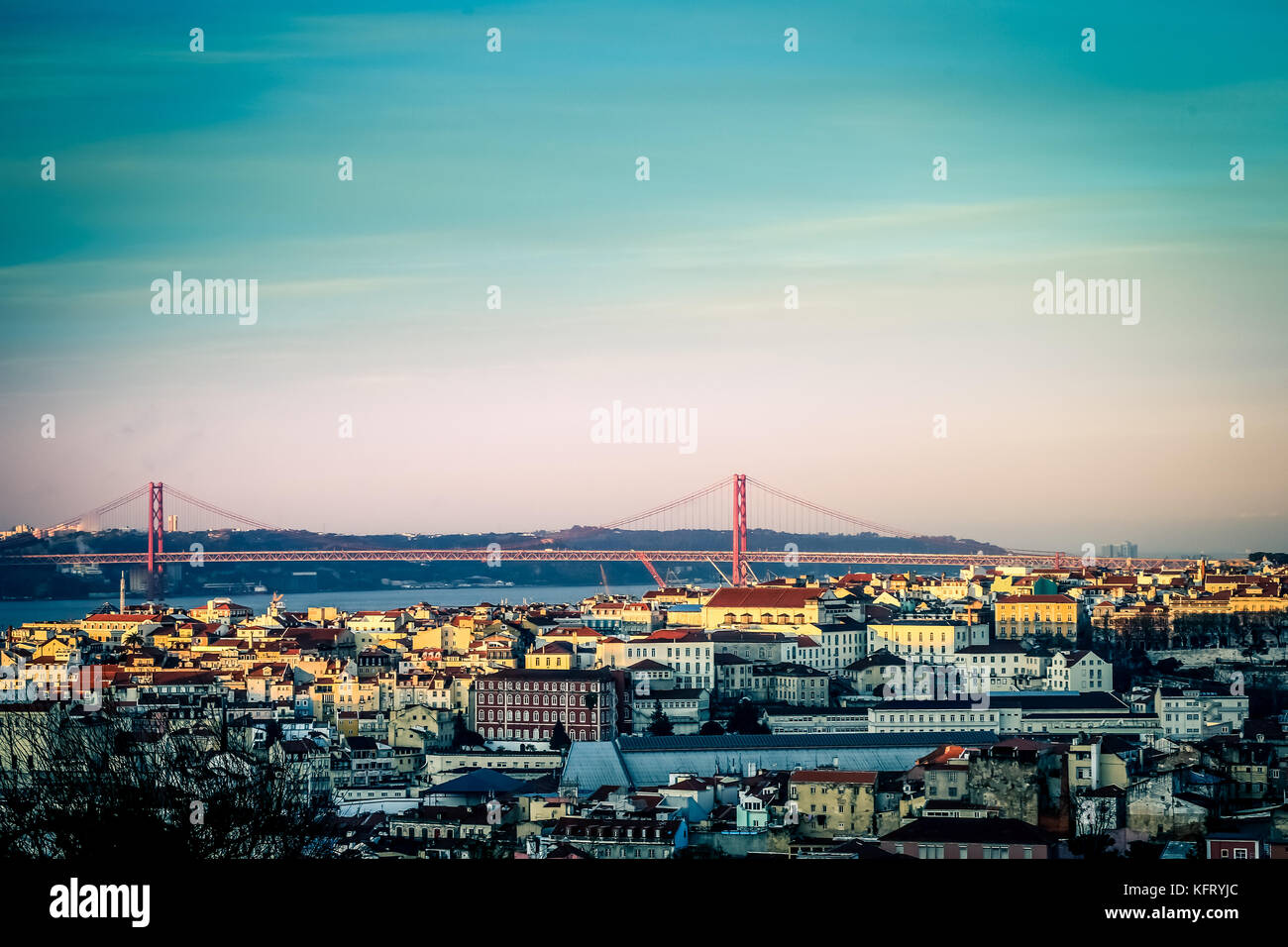 Panorama of the european city Lisbon, capital of Portugal Stock Photo ...