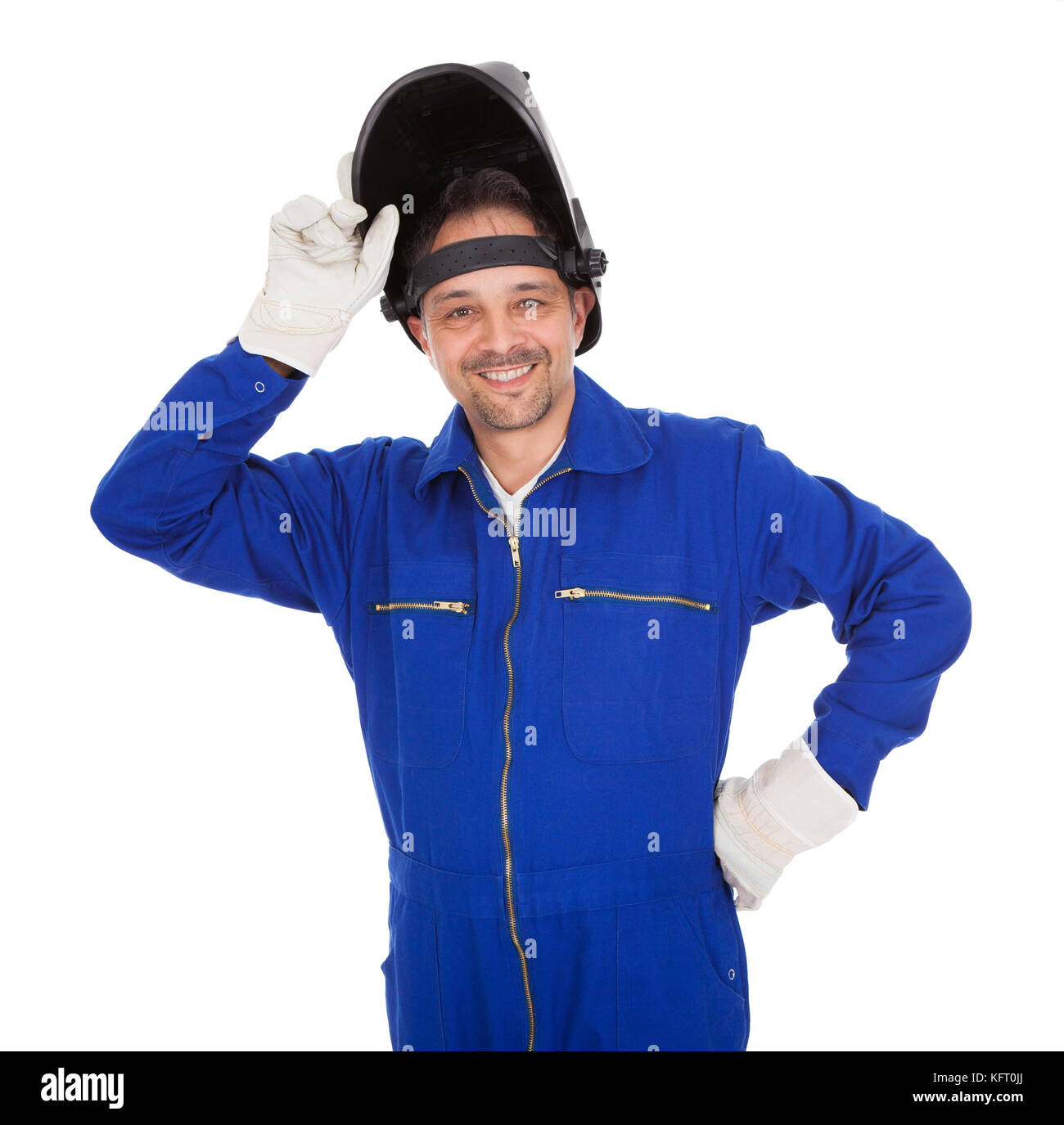 Portrait builder welding metal on hi-res stock photography and images ...
