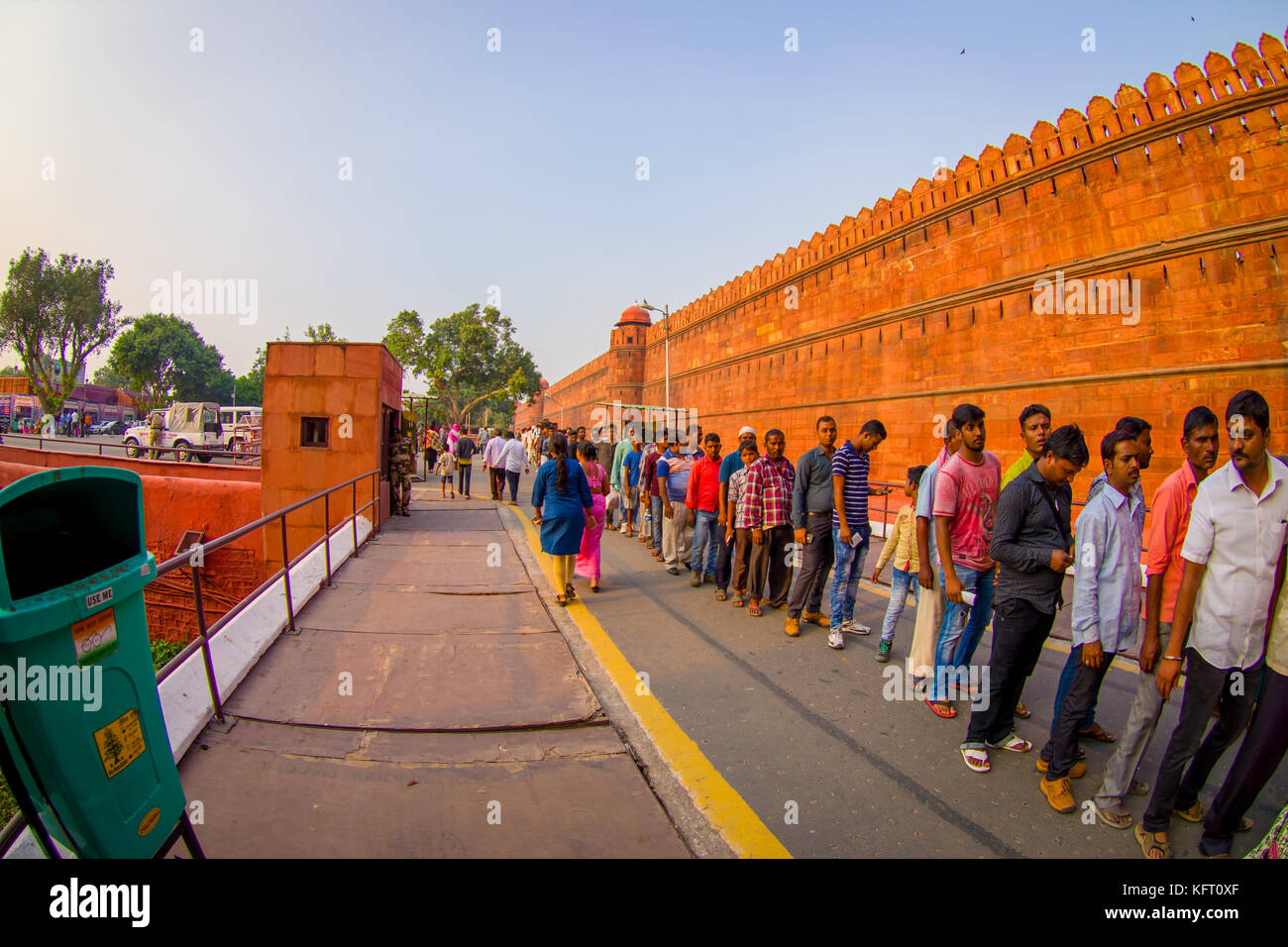Jaipur, India - September 19, 2017: Unidentified people waiting in the ...