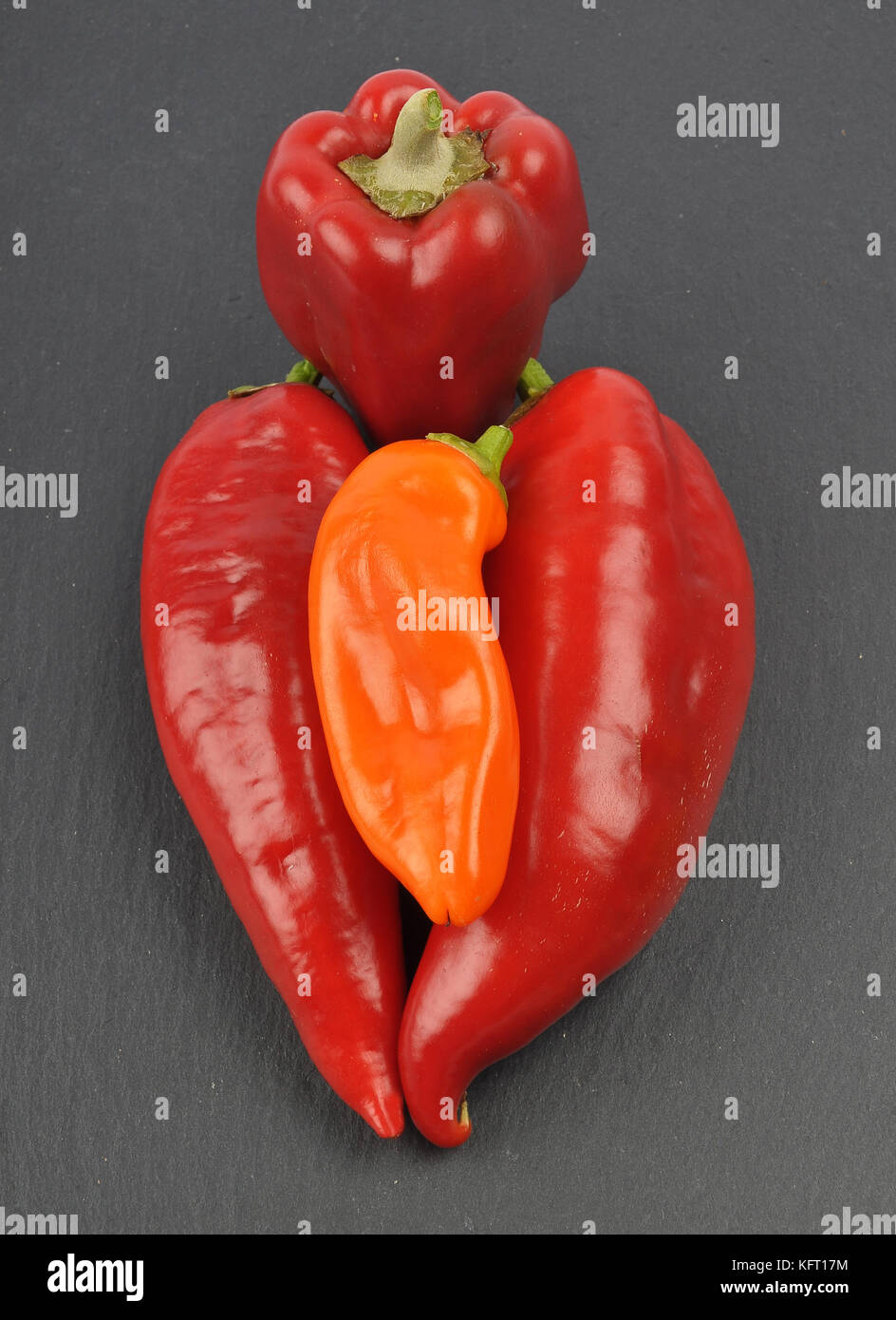 Ball pepper on slate Stock Photo - Alamy