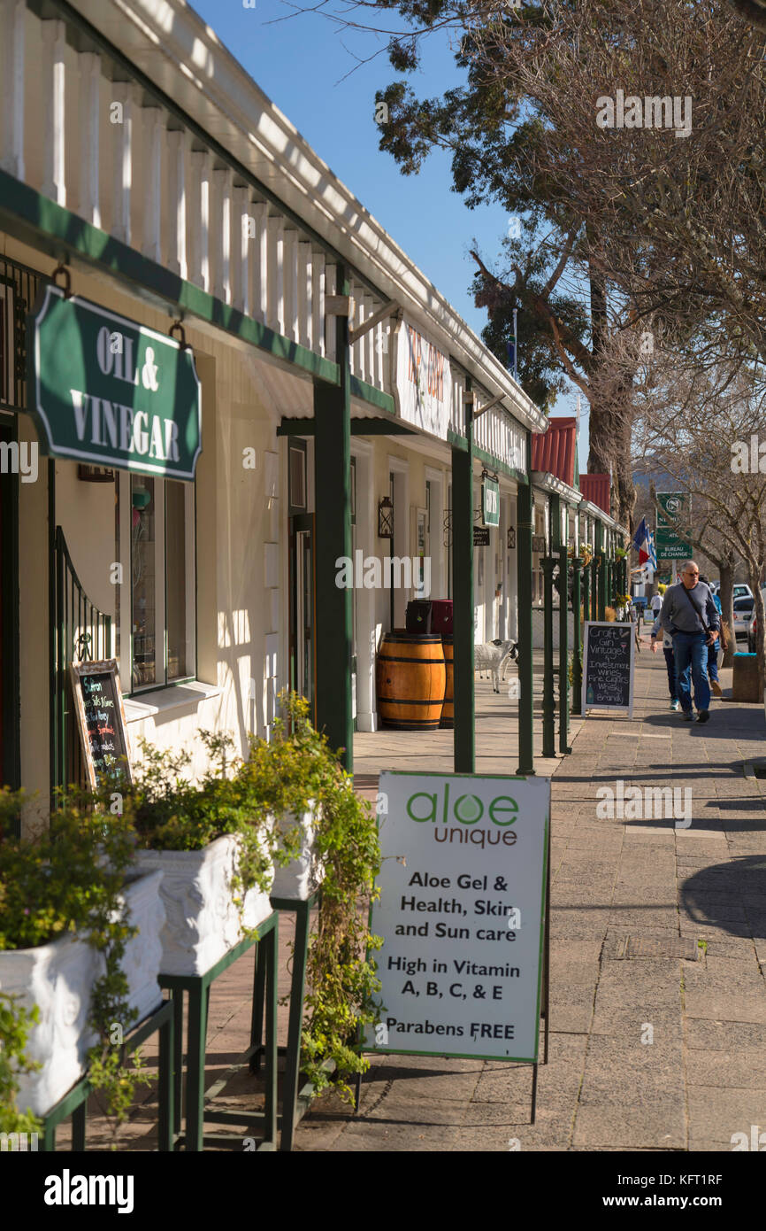 Shops along main street, Franschhoek, Western Cape, South Africa Stock ... Shops along main street, Franschhoek, Western Cape, South Africa Stock ...