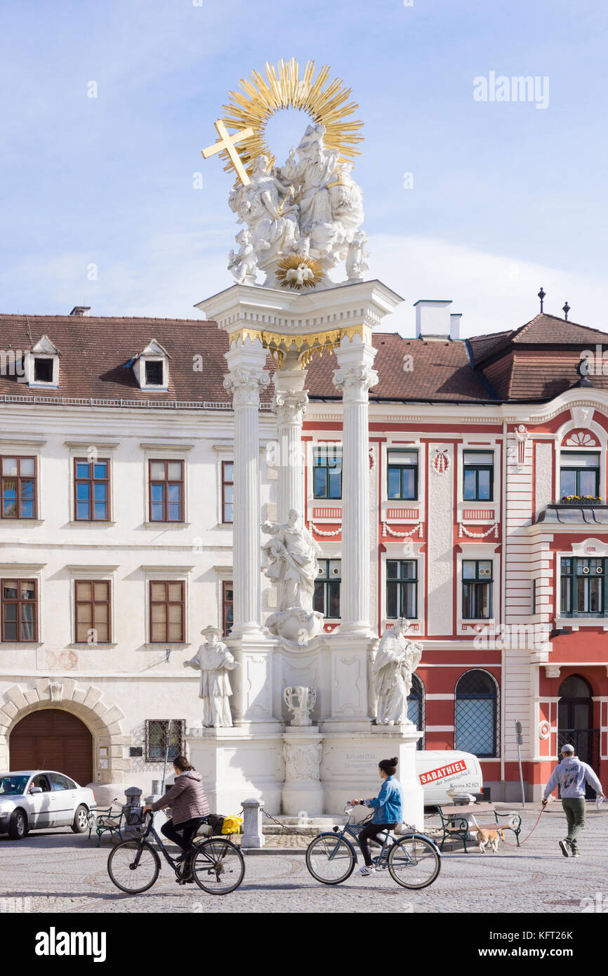 The Dreifaltigkeitssäule (holy trinity column) in Krems an der Donau in ...