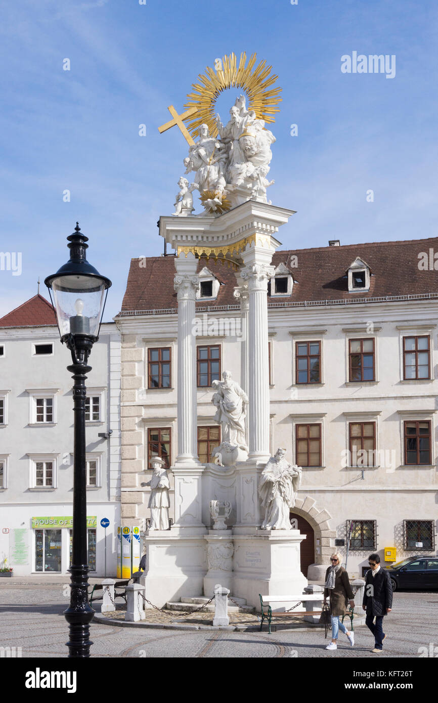The Dreifaltigkeitssäule (holy trinity column) in Krems an der Donau in ...