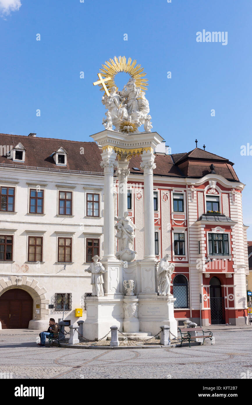 The Dreifaltigkeitssäule (holy trinity column) in Krems an der Donau in ...