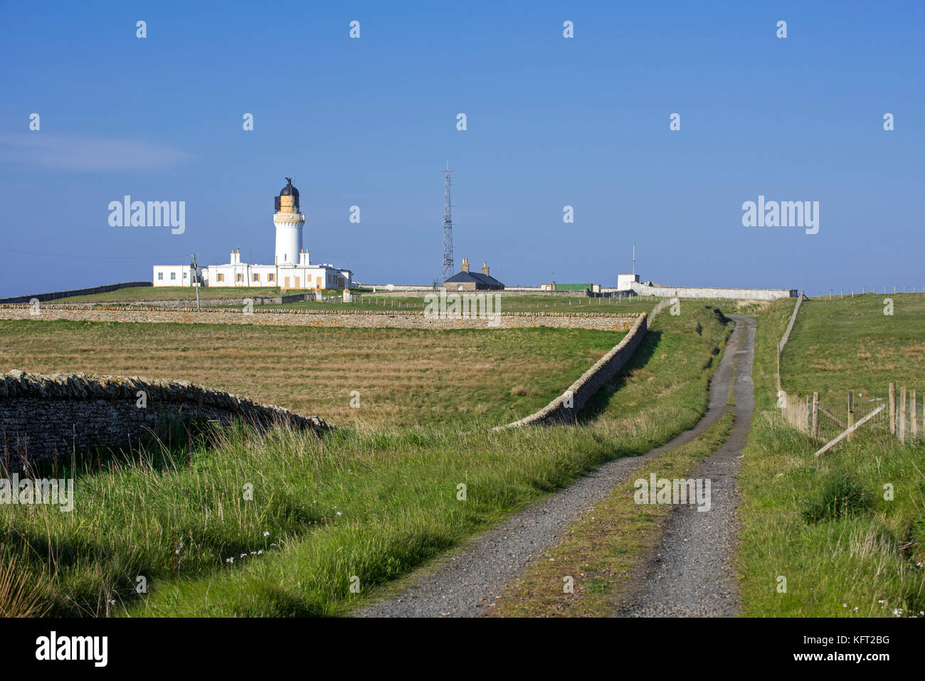 Noss Head Lighthouse near Wick in Caithness, Highland, Scotland, UK ...