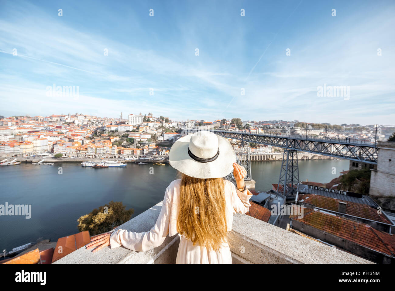 Woman traveling in Porto city Stock Photo - Alamy