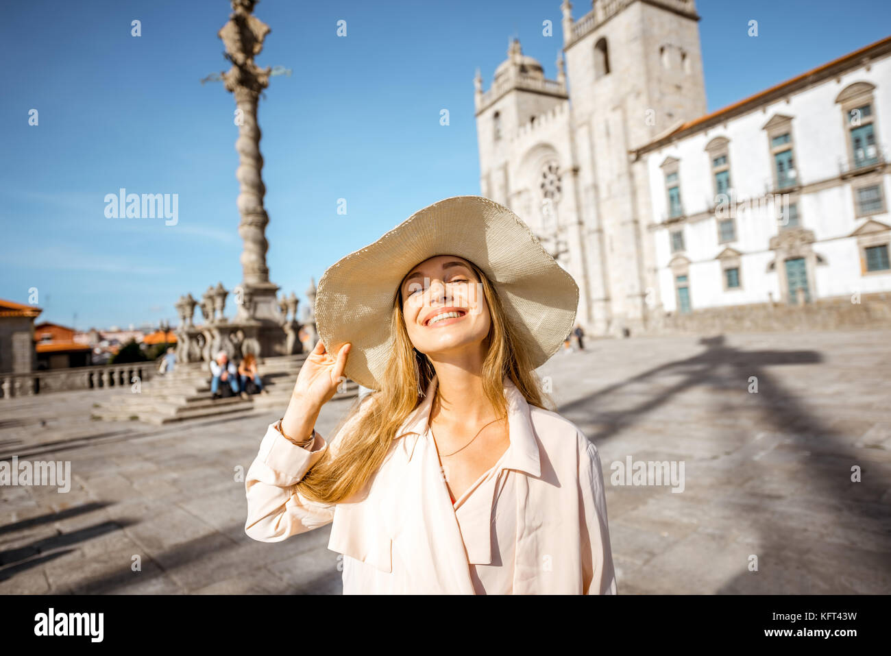 Woman traveling in Porto city Stock Photo - Alamy