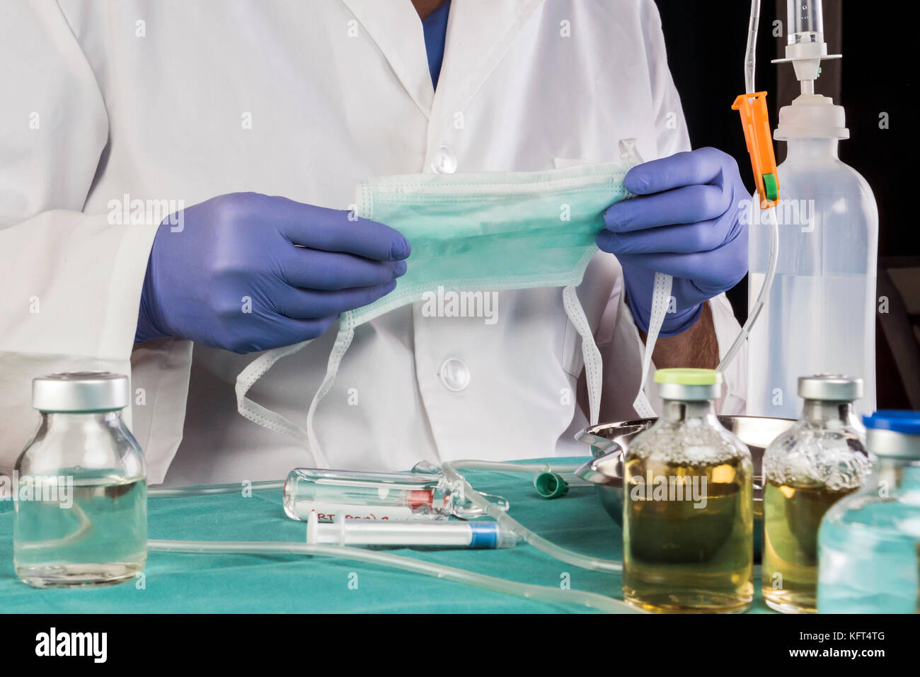 Doctor Handling Medical Elements In Hospital, Conceptual Image Stock ...