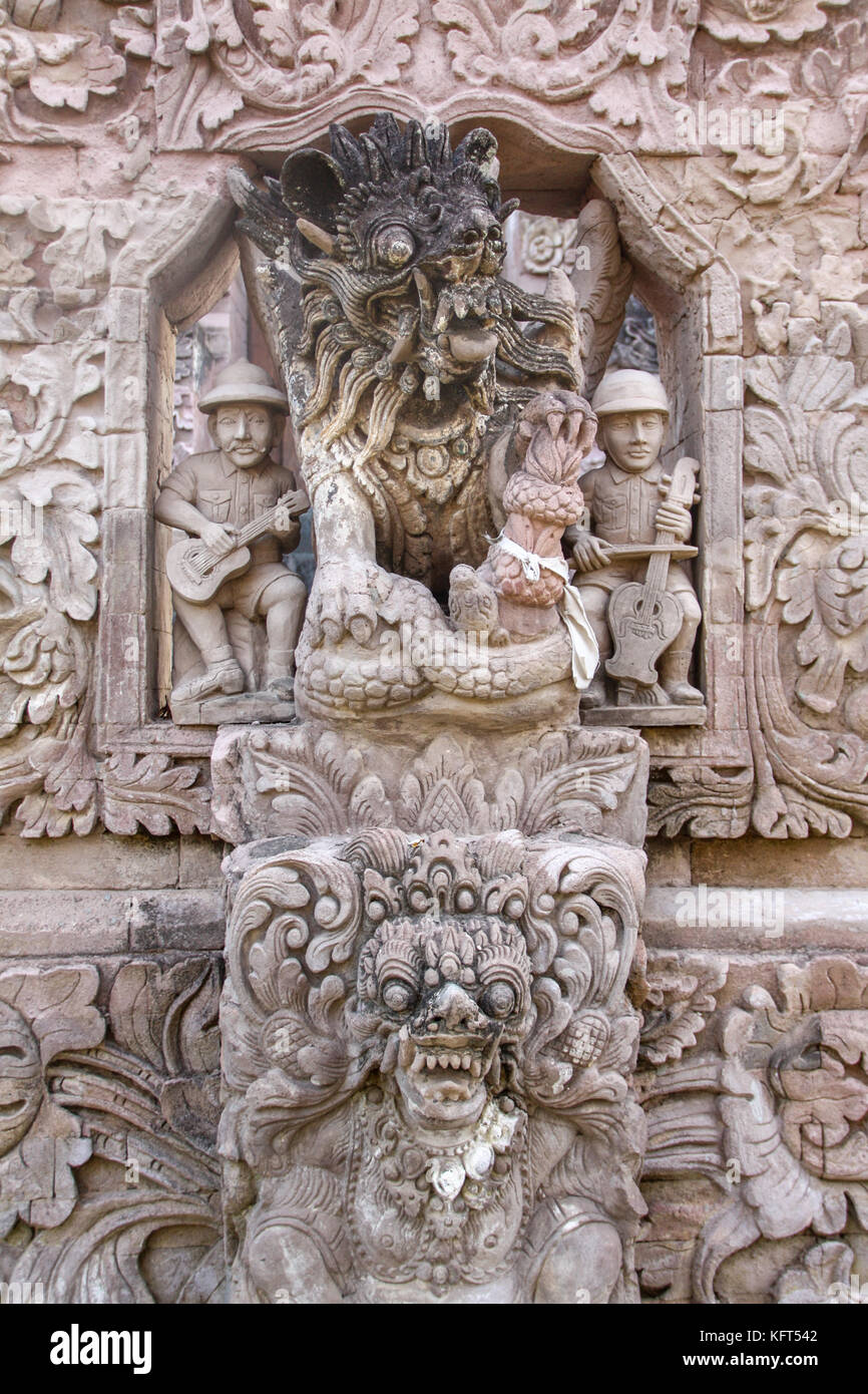 Sculpture in an Indonesian temple - Bali - Indonesia Stock Photo - Alamy