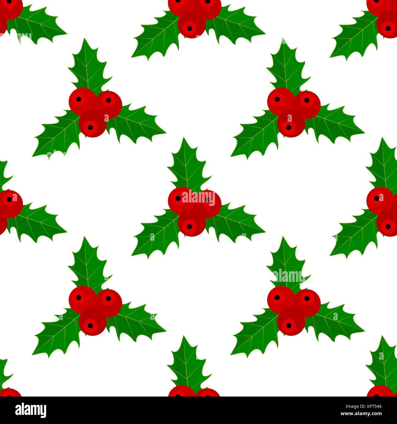Christmas holly, seamless pattern Stock Vector Image & Art - Alamy