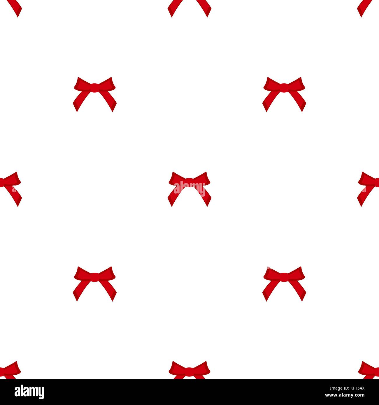 Seamless pattern, red bows on a white background Stock Vector Image ...