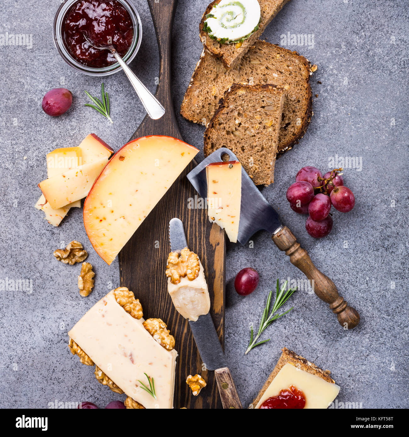 Various types of cheese Stock Photo - Alamy