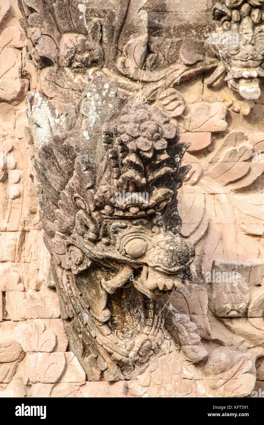 Sculpture in an Indonesian temple - Bali - Indonesia Stock Photo - Alamy
