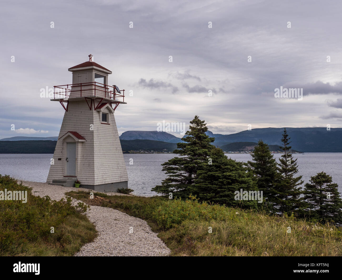 Woody Point Lighthouse, Woody Point, Newfoundland, Canada Stock Photo ...
