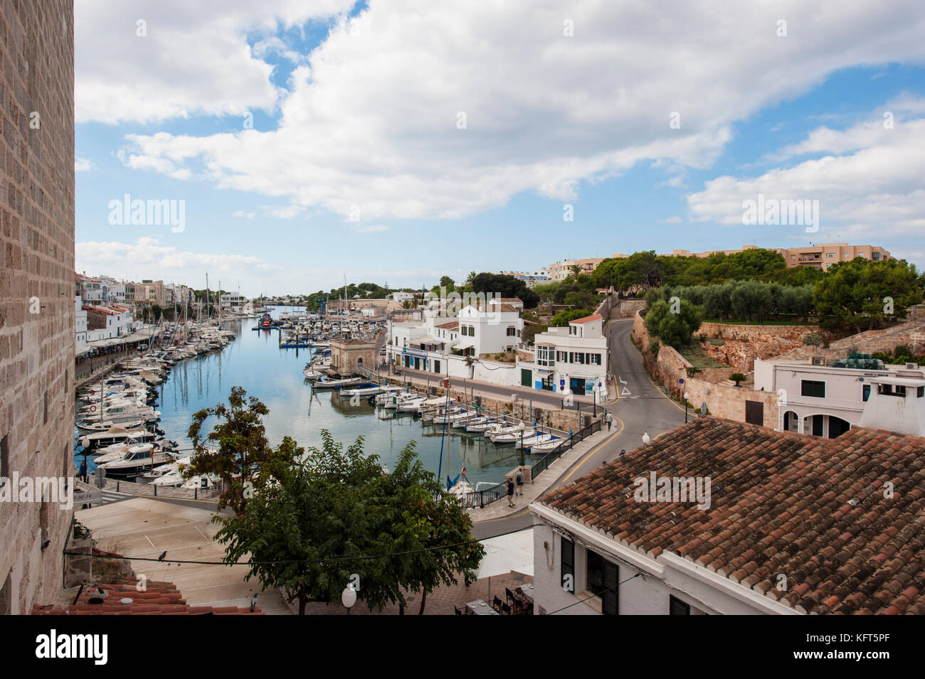 Ciutadella de Menorca, port town on the western coast of Menorca island ...
