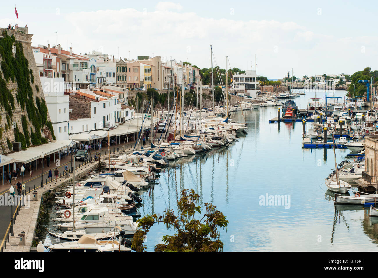 Ciutadella de Menorca, port town on the western coast of Menorca island ...