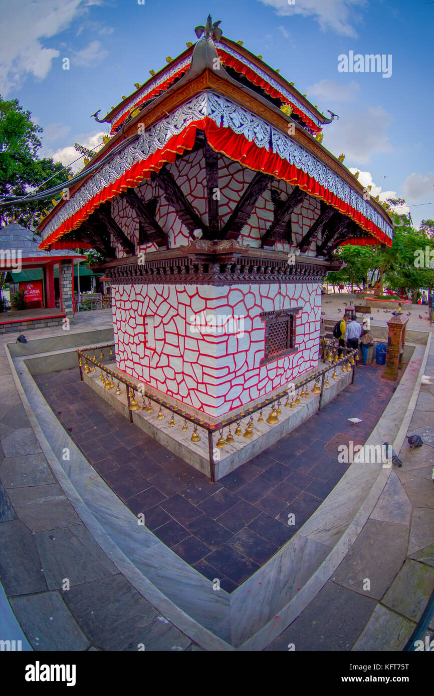 POKHARA, NEPAL - SEPTEMBER 04, 2017: Tal Barahi Temple, located at the ...