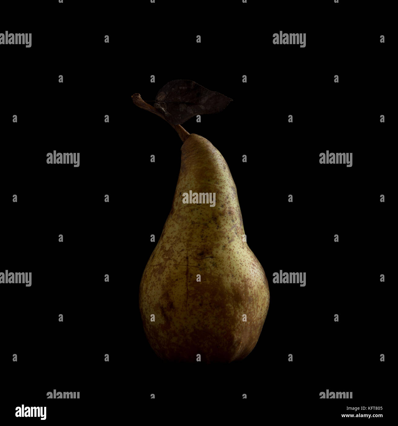 Pear in studio on black background Stock Photo - Alamy