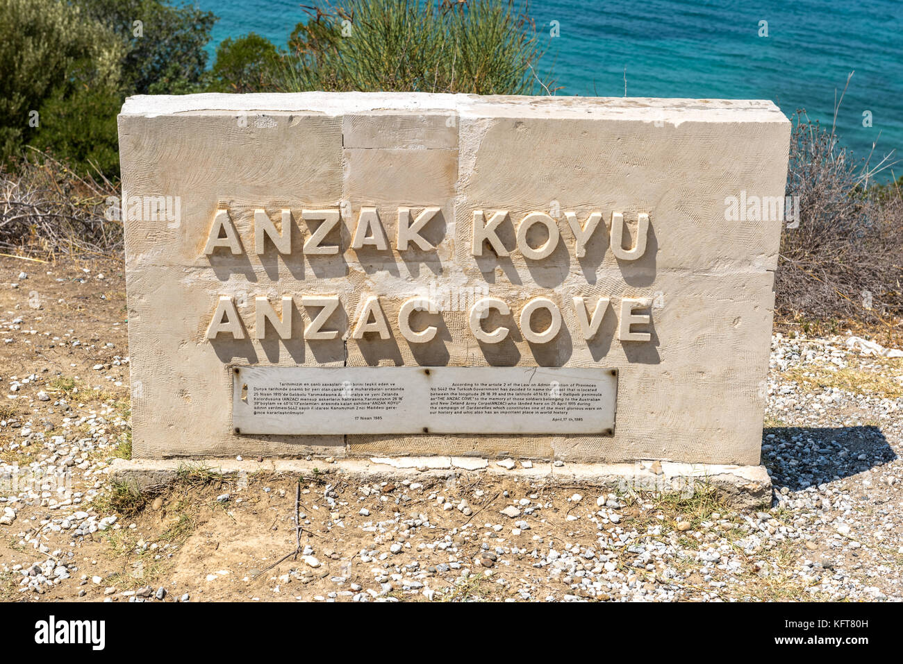 ANZAC cove, site of World War I landing of the ANZACs on the Gallipoli ...