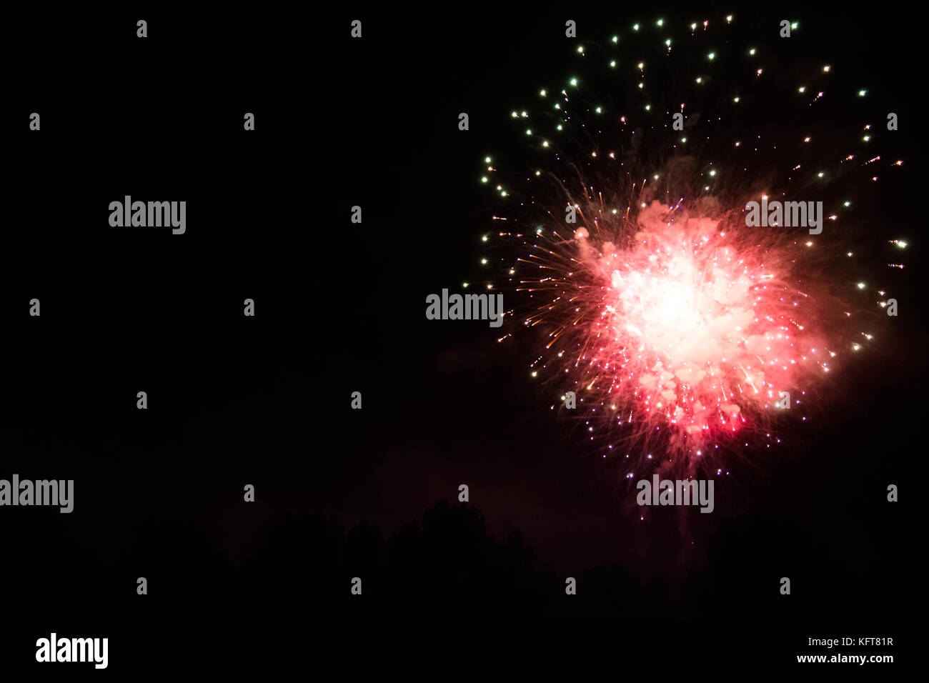 Fireworks in night sky Stock Photo - Alamy