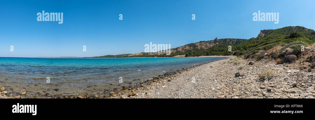 High Resolution panoramic view of ANZAC cove, site of World War I ...