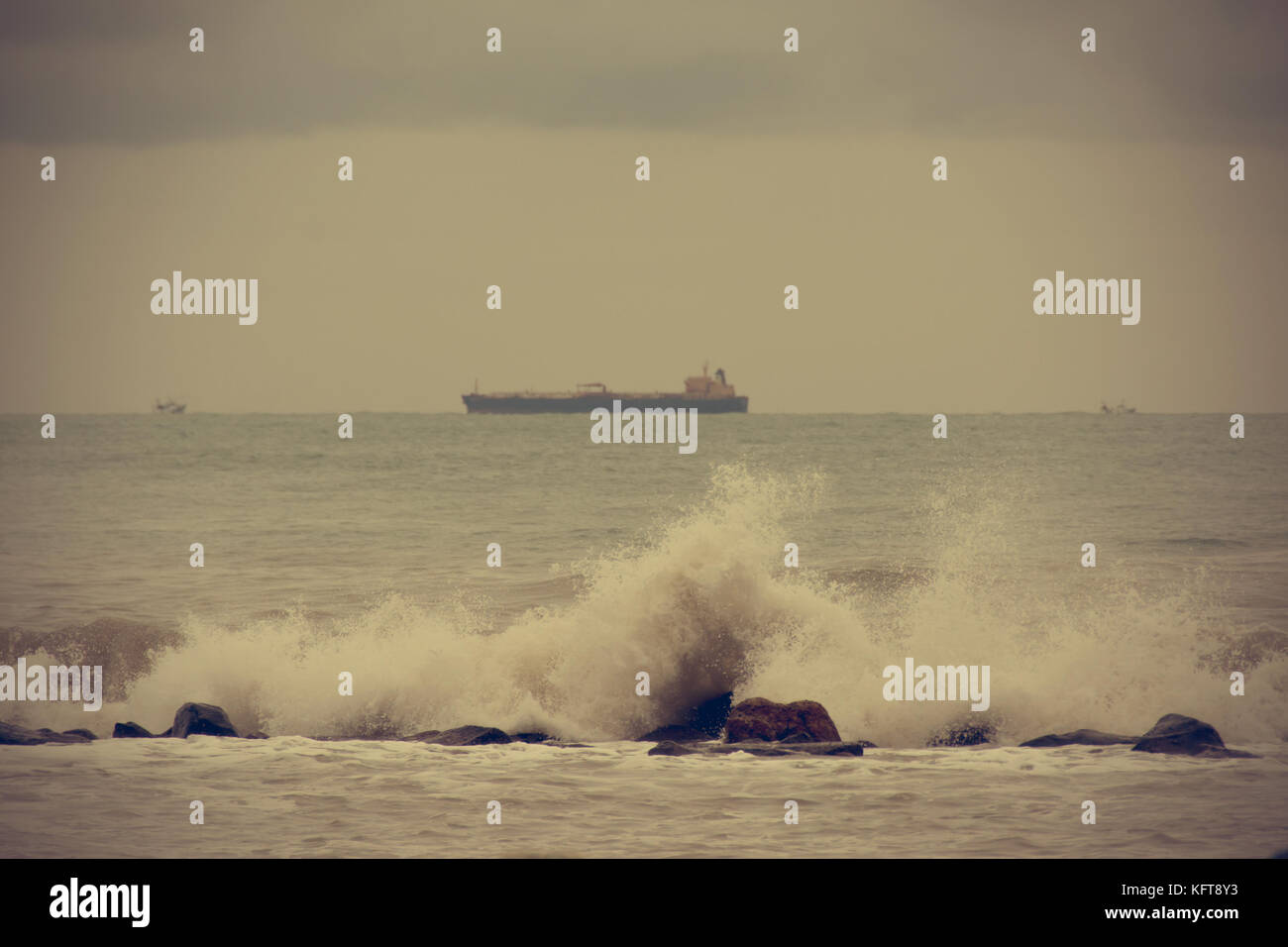 Tanker ship sea during storm hi-res stock photography and images - Alamy
