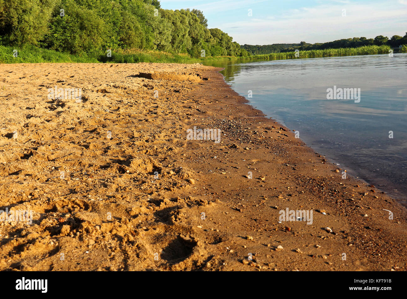 evening on the Oka river in the Tula region, Russia Stock Photo - Alamy