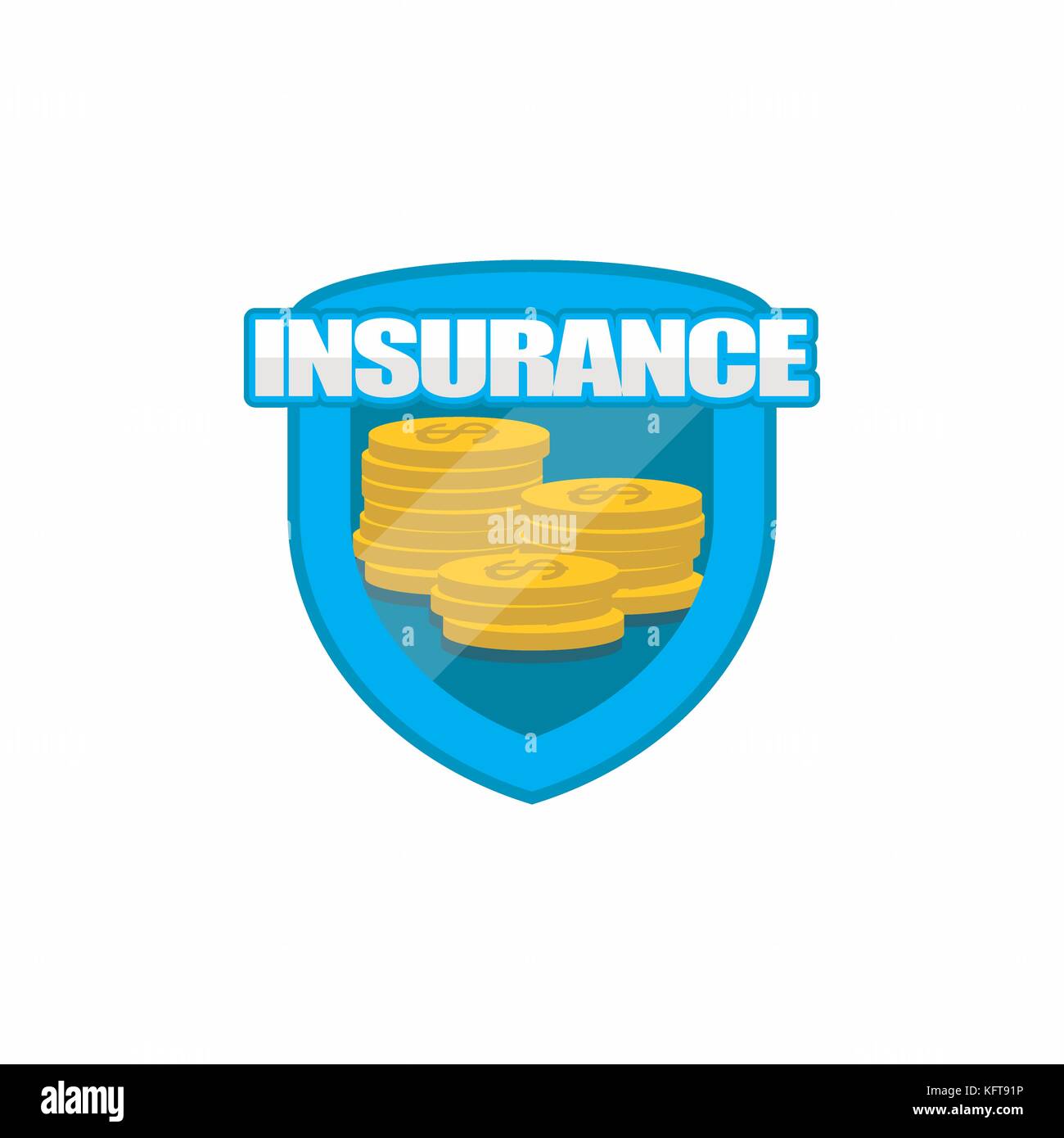 Insured Logo, Icon, Badge, Shield for Insurance Stock Photo - Alamy