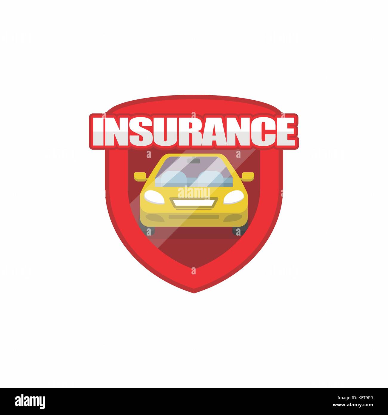 Insured Logo, Icon, Badge, Shield for Insurance Stock Photo - Alamy