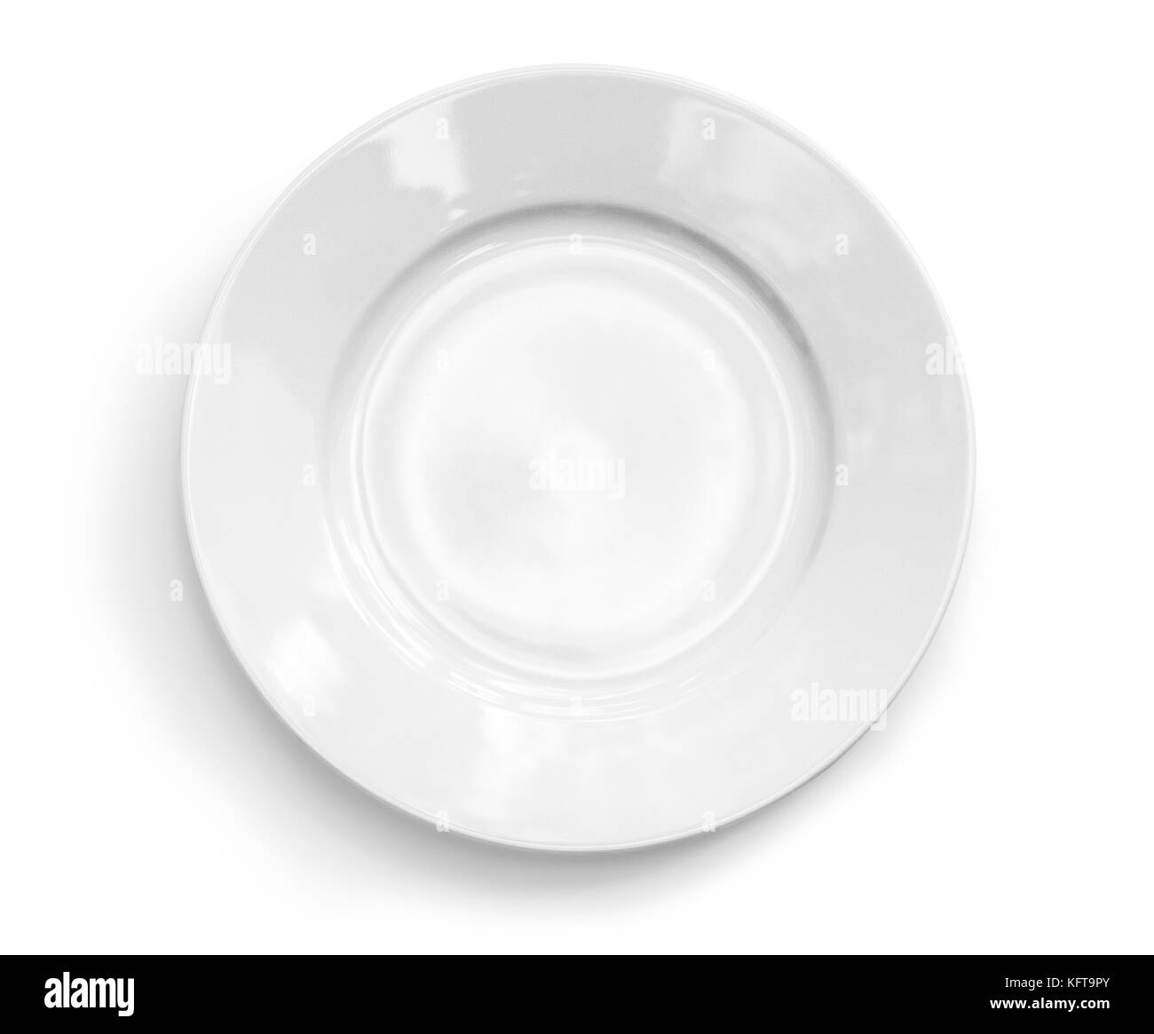 White plate on white background with clipping path Stock Photo - Alamy