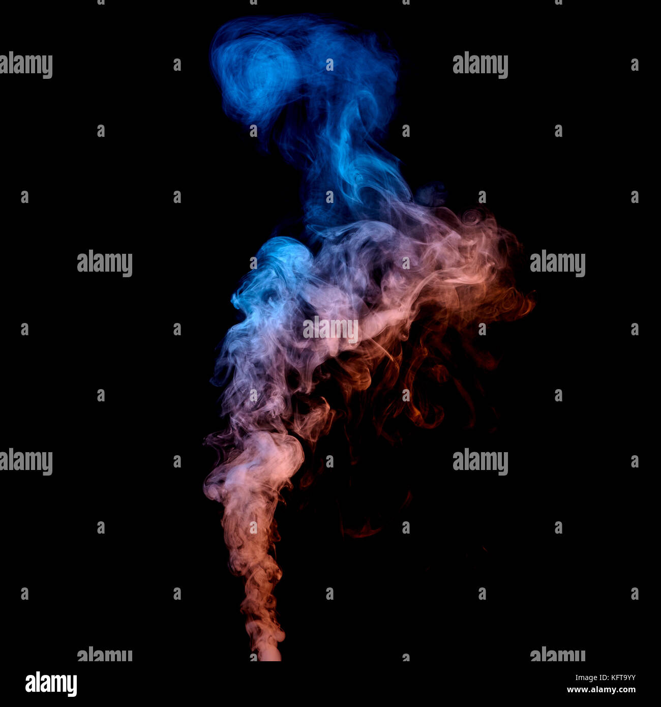 stream of blue red smoke Stock Photo - Alamy