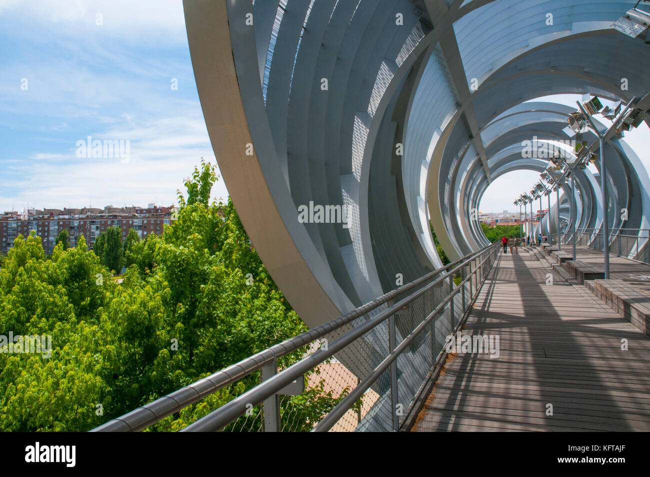 Bridge by Perrault. Madrid Rio park, Madrid, Spain Stock Photo - Alamy