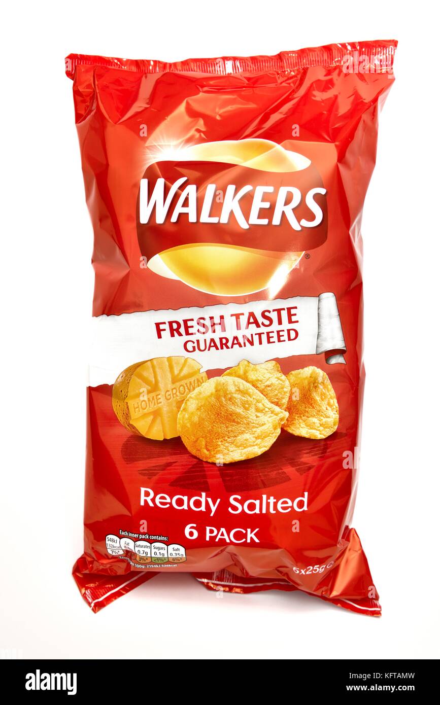 Walkers 6 pack ready salted crisps Stock Photo - Alamy