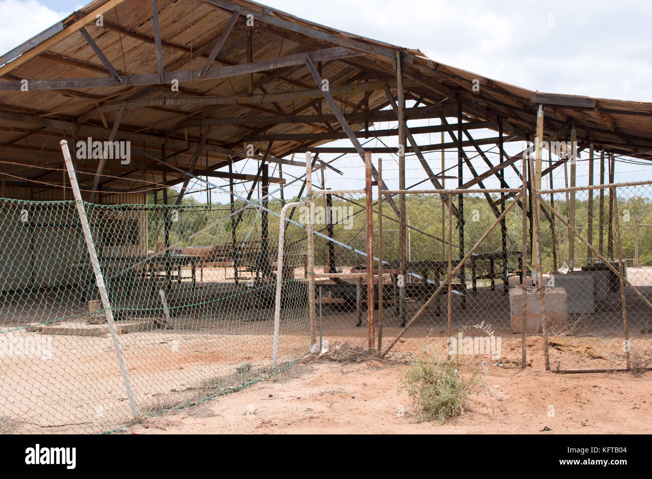 Sheds where pearl shells were sorted and cleaned a hundred years ago in ...
