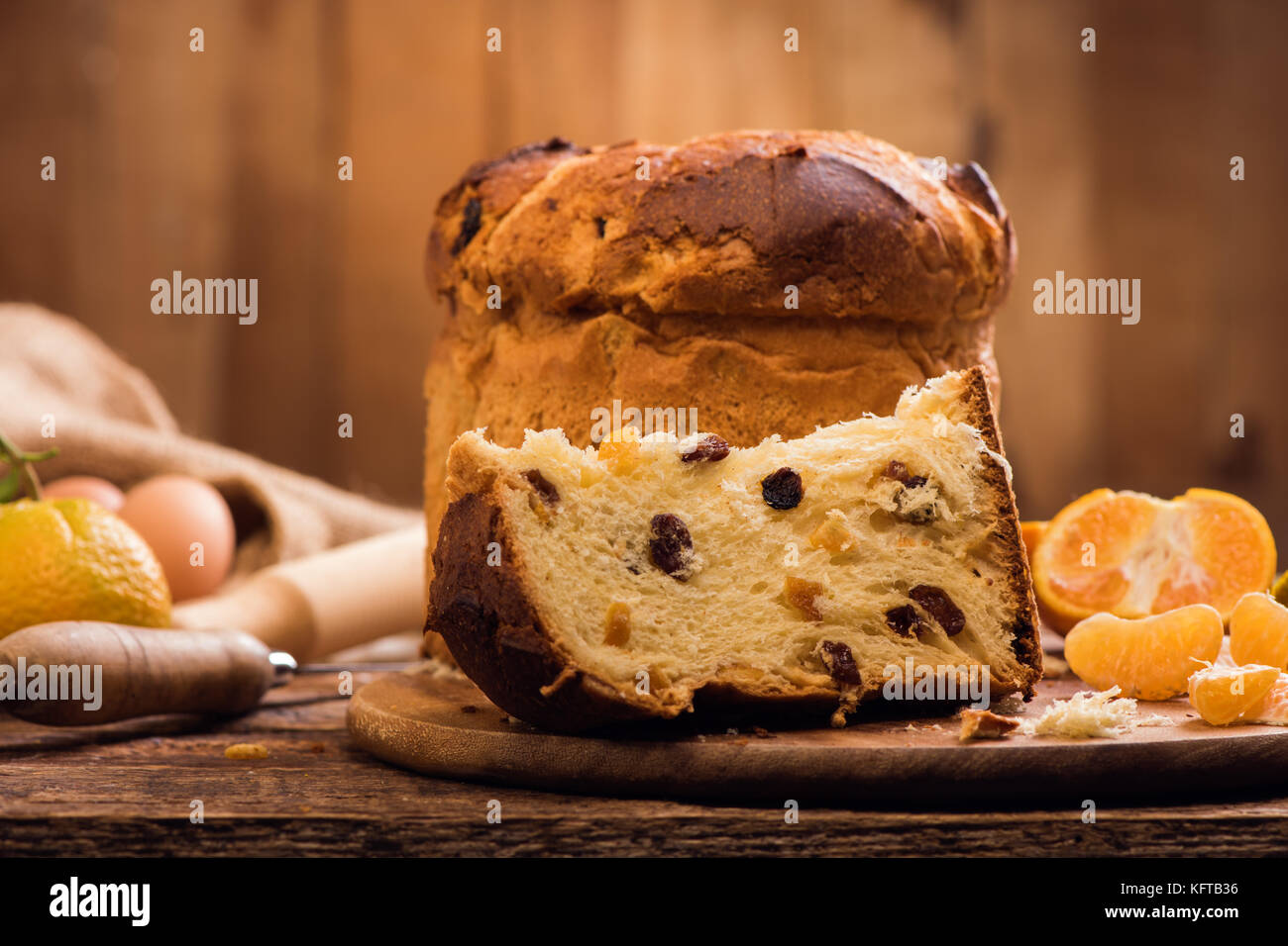 Panettone. Italian traditional christmas cake Stock Photo - Alamy